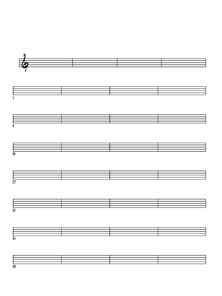 Pentagrama Con 32 Compases | PDF