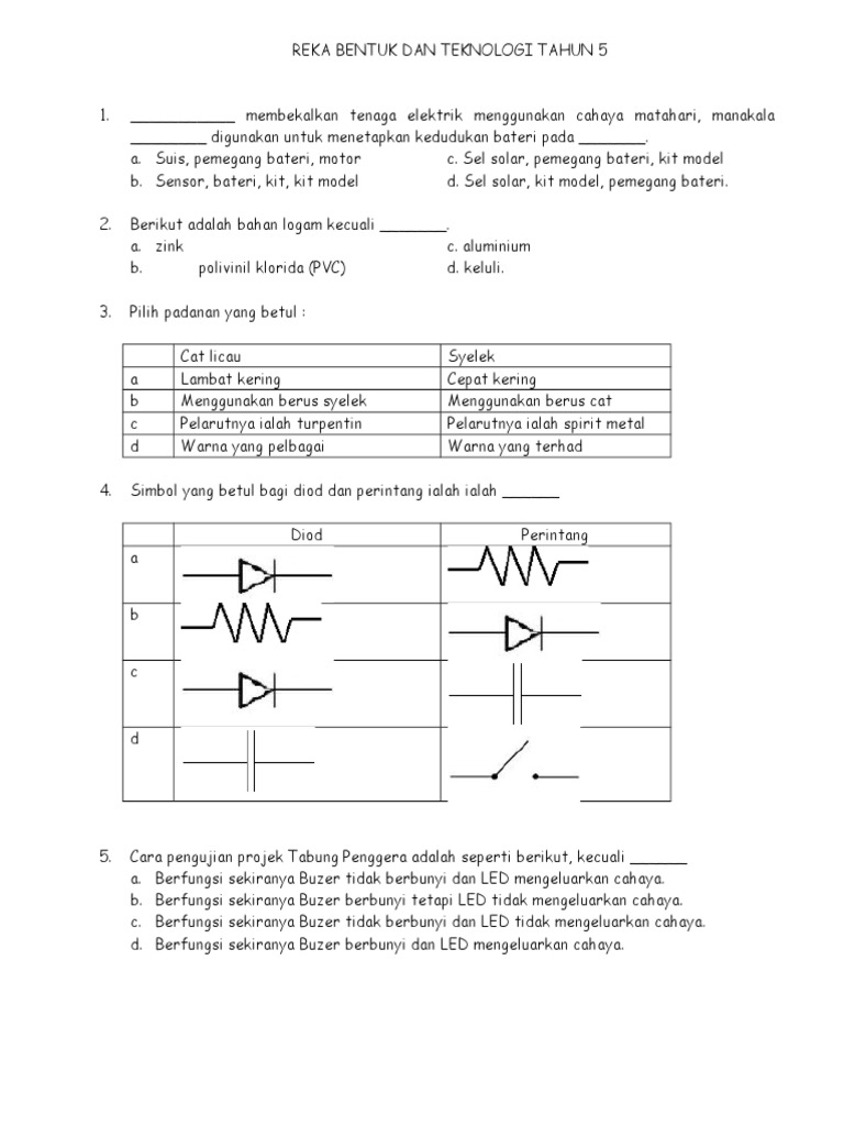 Peperiksaan Akhir Tahun RBT Tahun 5 | PDF