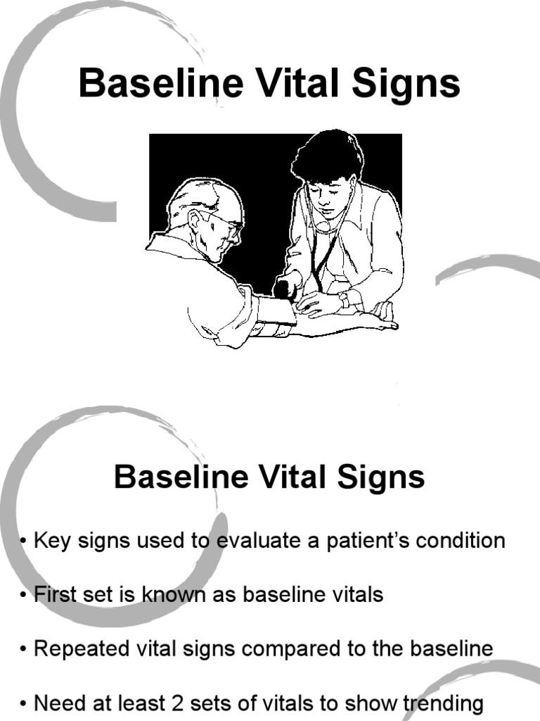 Baseline Vital Signs Key | PDF | Blood Pressure | Pulse