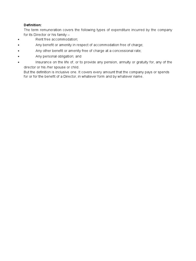 Understanding Director Remuneration Types | PDF