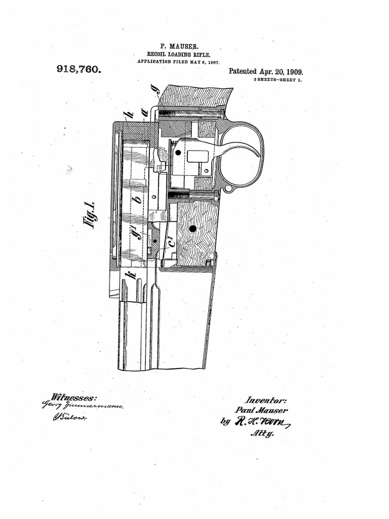 Rifle Mauser Automatic 1907 | PDF | Rifle | Patent