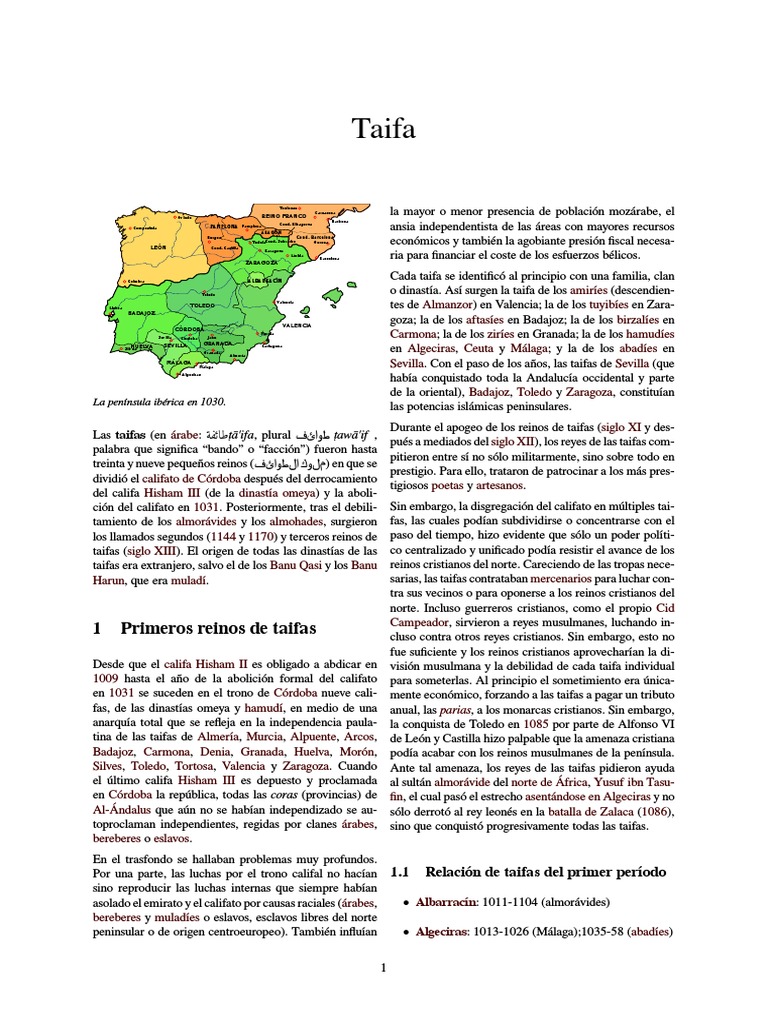 Taifa | PDF | Al Andalus | Islam medieval