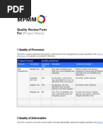 Quality Assurance Surveillance Plan - QASP - Sample Template | PDF ...