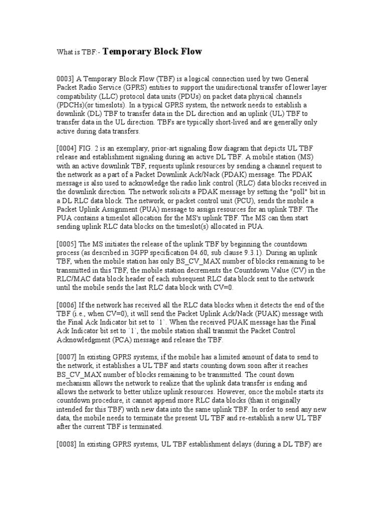 What Is Tbf Pdf General Packet Radio Service Computer Network