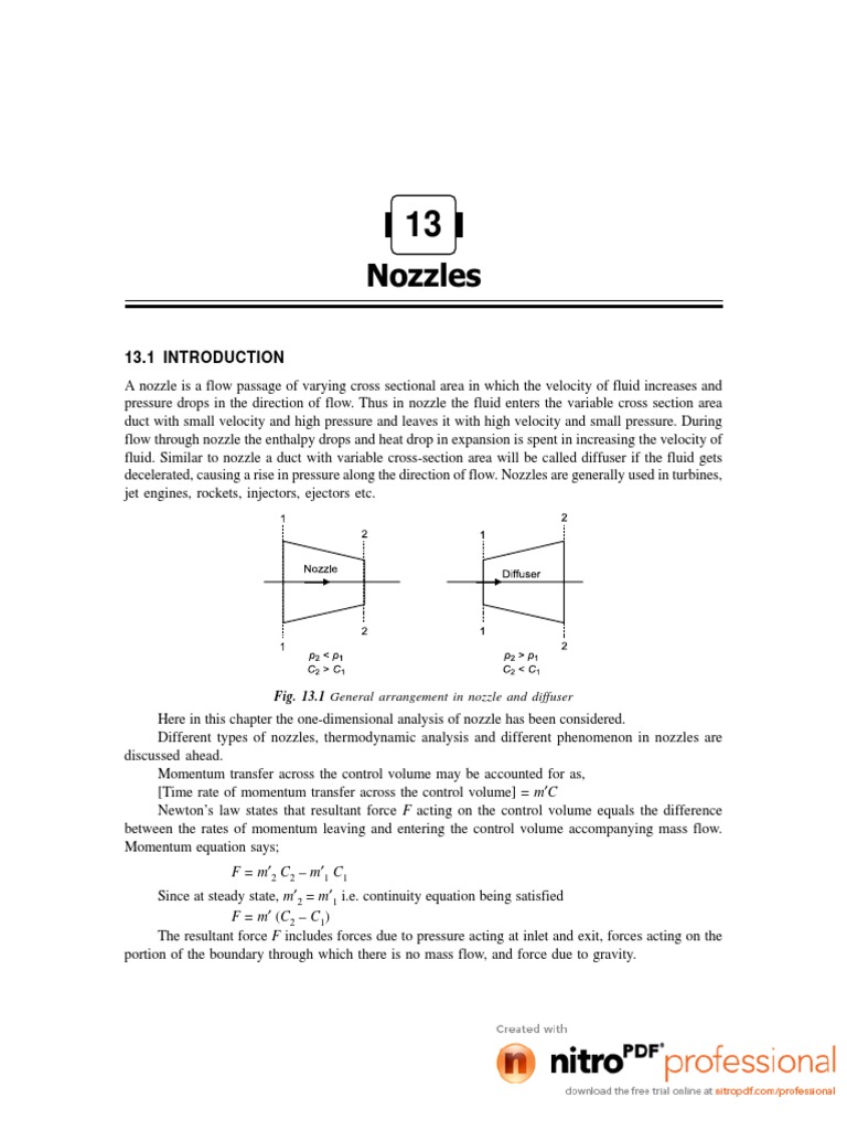 Thermodynamics of Steam Nozzles | PDF | Shock Wave | Fluid Dynamics