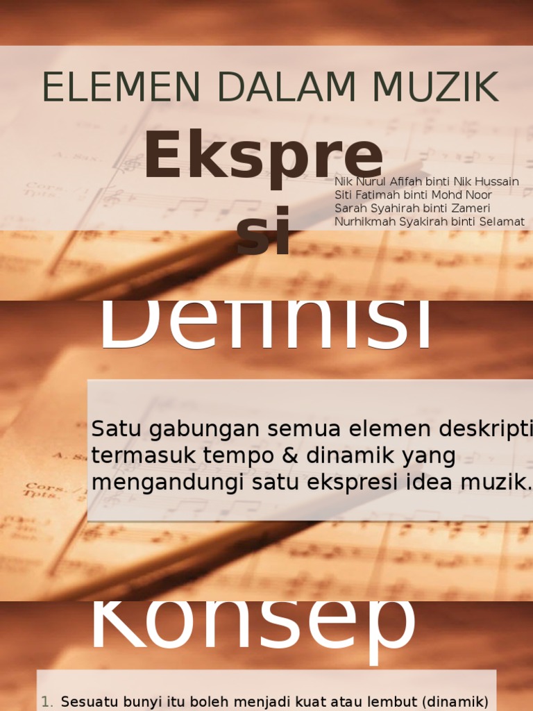 Elemen Dalam Muzik (Ekspresi) | PDF