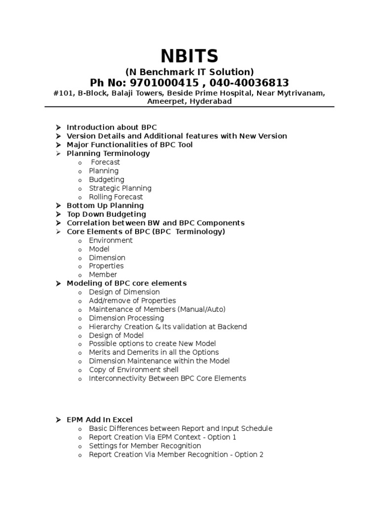 BPC | PDF | Business Process | Microsoft Excel