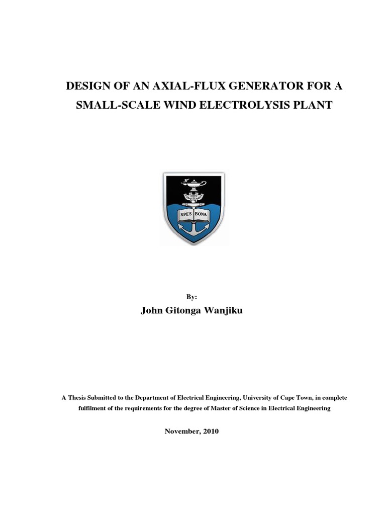 Design of An Axial Flux PM Machine | PDF | Renewable Energy | Fuel Cell