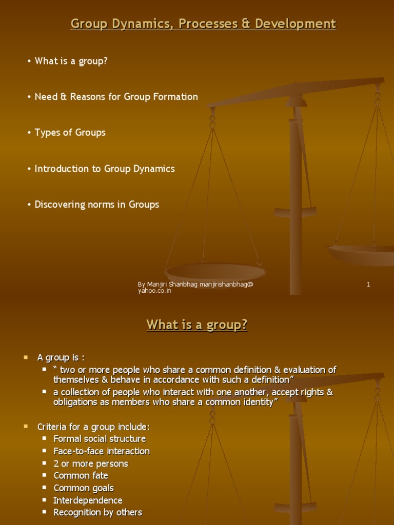 Group Dynamics Processes and Development | PDF | Group Cohesiveness ...