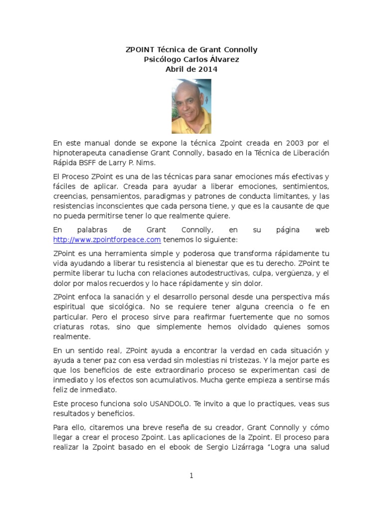 La Tecnica Zpoint | PDF | Estrés (biología) | Hipnosis
