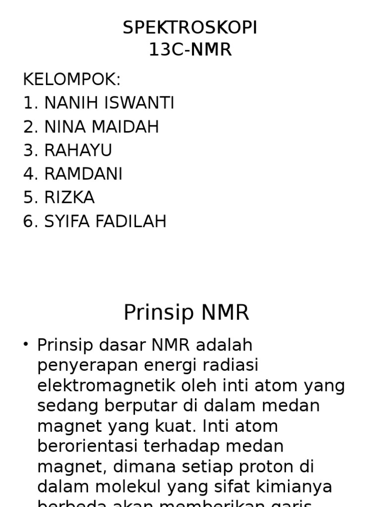 Interpretasi 13C NMR | PDF
