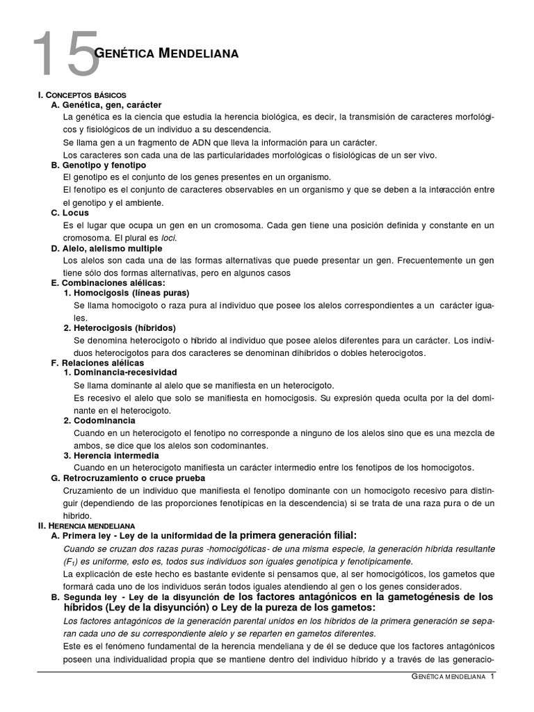 Genetica Mendeliana | PDF