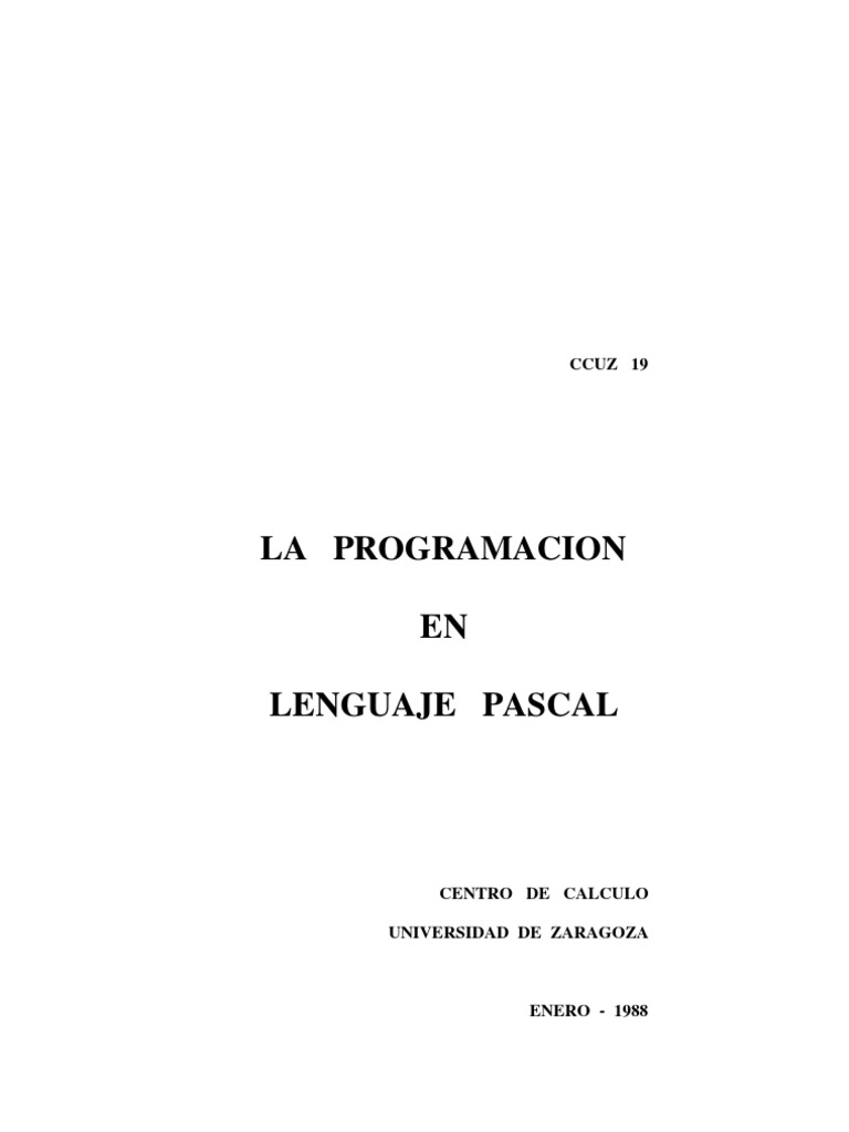 Manual Mas Completo de Pascal | PDF | Tipo de datos | Lenguaje de ...