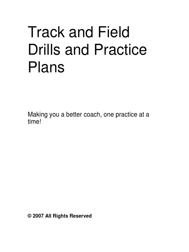 Track and Field Drills | PDF | Running | Track And Field