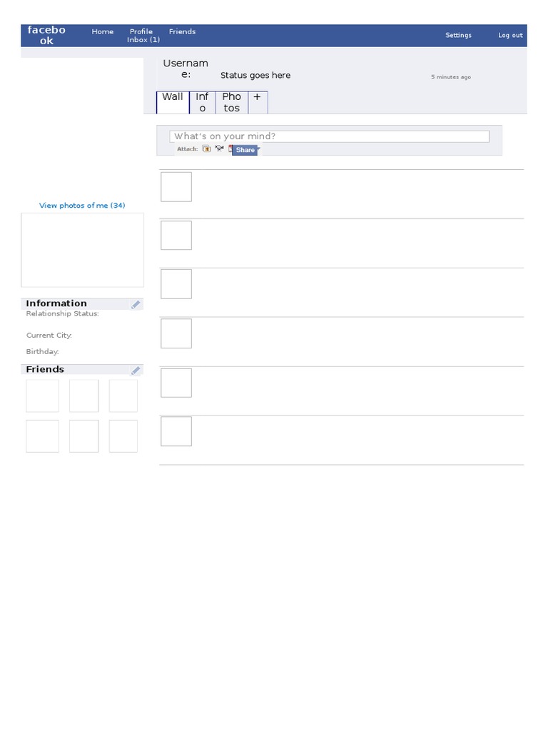 Facebook Profile Overview | PDF