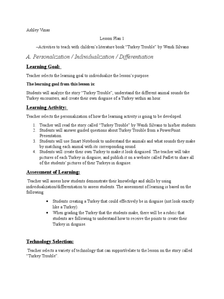 Engaging Kids with "Turkey Trouble" | PDF | Lesson Plan | Learning Styles