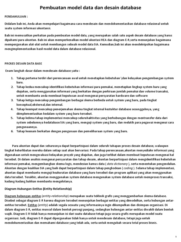 BAB 5 Pembuatan Model Data Dan Desain | PDF | Bisnis | Pengelolaan ...