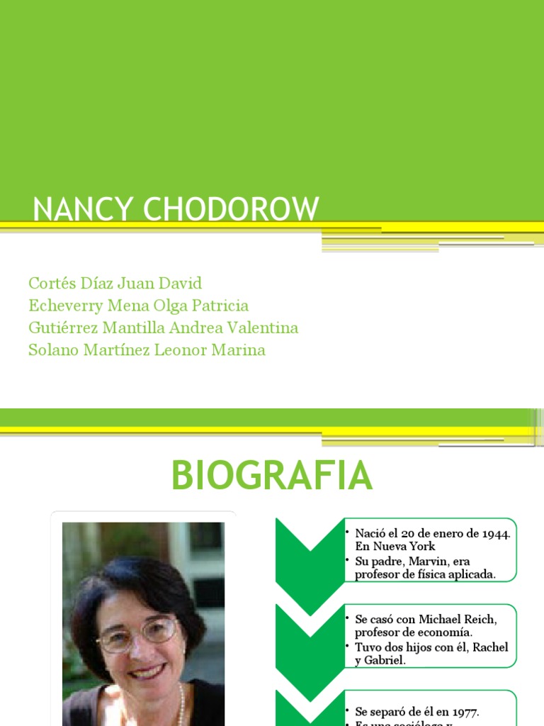 Nancy Chodorow | PDF | Identidad de género | Subjetividad