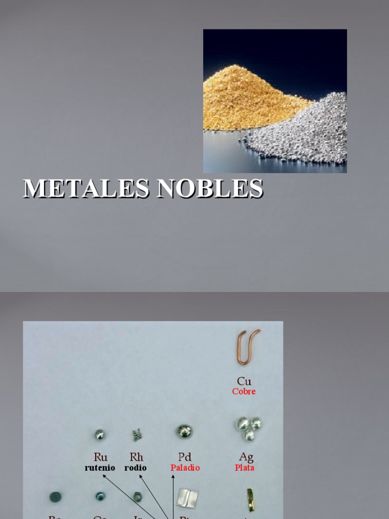 Metales Nobles | Metales preciosos | Clasificación de minerales
