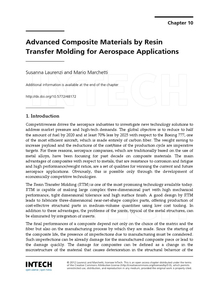 Advanced Composite Materials by Resin Transfer Molding For Aerospace ...