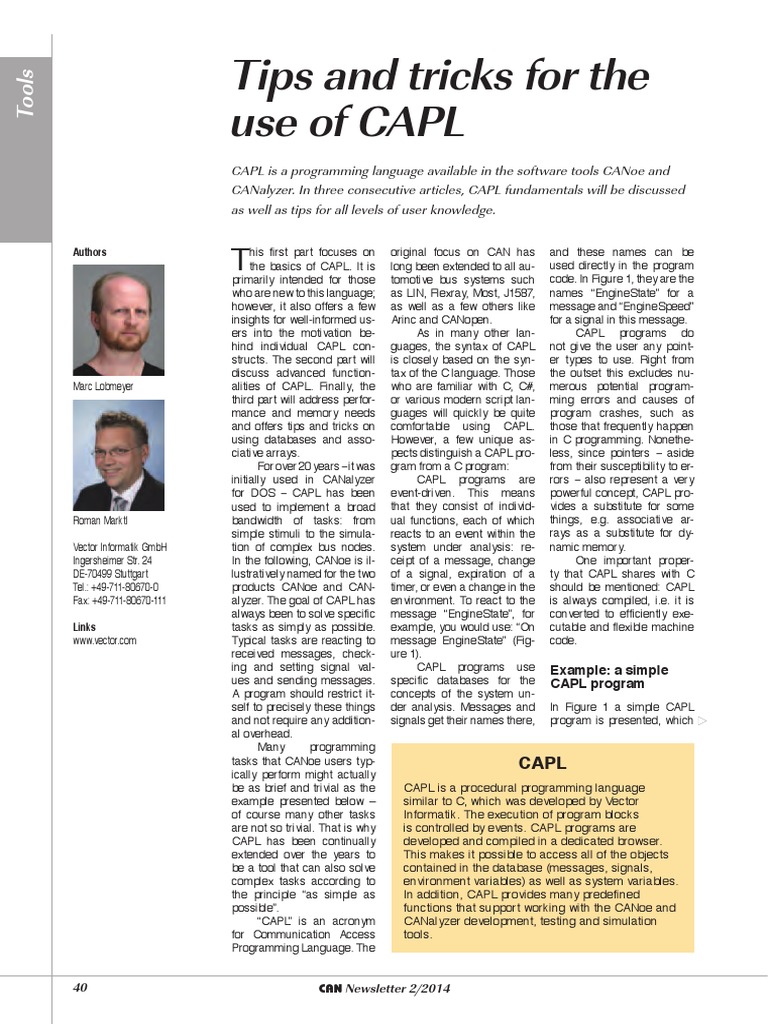 Capl | PDF | C (Programming Language) | Array Data Structure