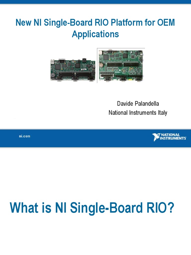 National Instruments - Single-Board RIO Platform For OEM Applications ...