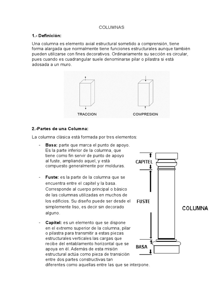 Estructura y Tipos de Columnas | PDF | Columna | Ingeniería estructural