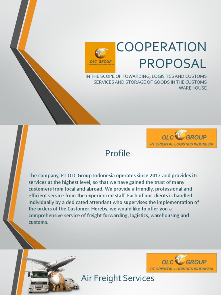 Cooperation Proposal Oriental Logistics Indonesia PDF | PDF | Cargo ...