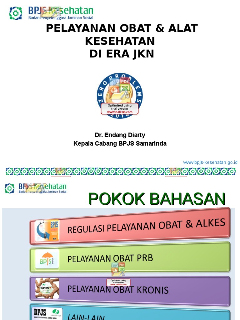 Pelayanan Obat Dan Alkes Di Era Jkn Pdf