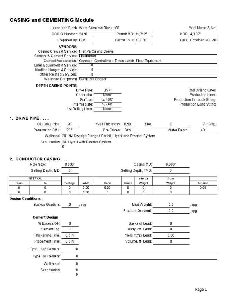 Casing Module | Download Free PDF | Casing (Borehole) | Geotechnical ...