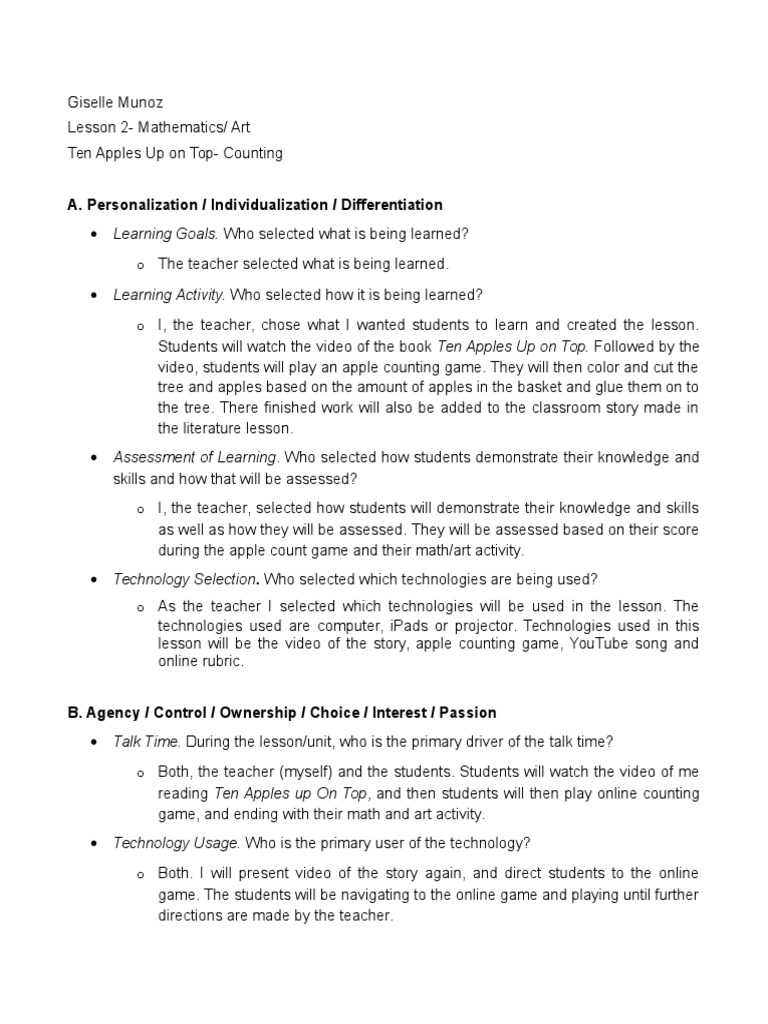 Lesson Plan 2 - Math/Art | Download Free PDF | Lesson Plan | Teaching