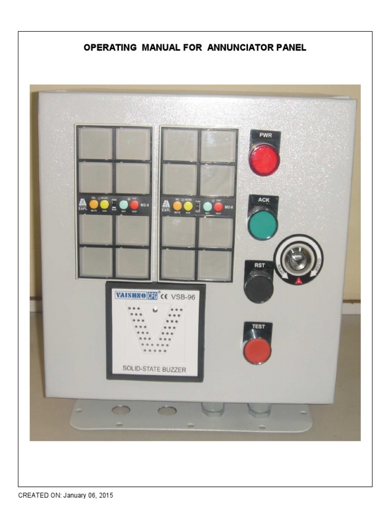 Instruction Manual For Annunciation Panel | PDF | Relay | Alternating ...
