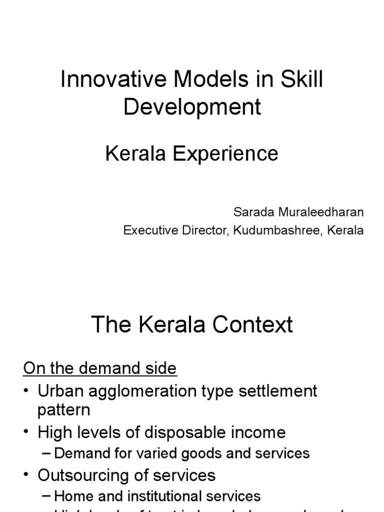 Skill Development Initiatives in Kerala | PDF | Chairman | Kerala