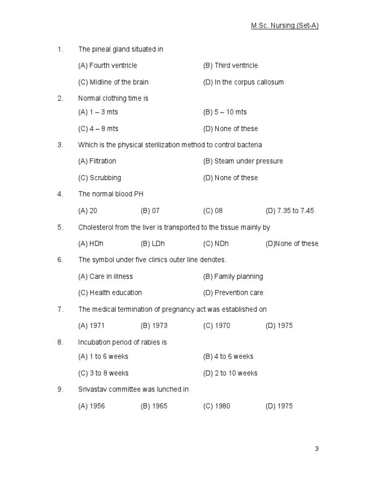 Kiitee Sample Papers-18 (M.sc-Nursing) | PDF