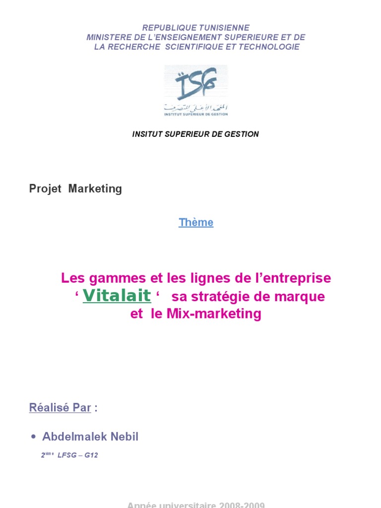 Projet Marketing | PDF | Publicité | Commercialisation
