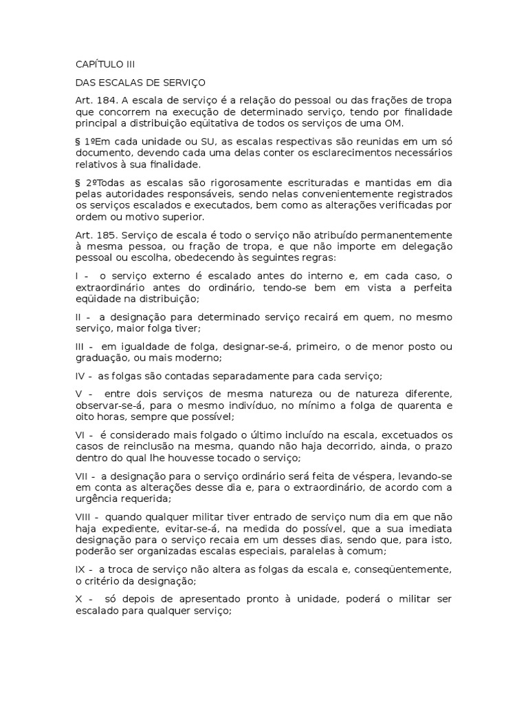 Risg - Escala de Serviço | PDF | Sargento | Organização militar