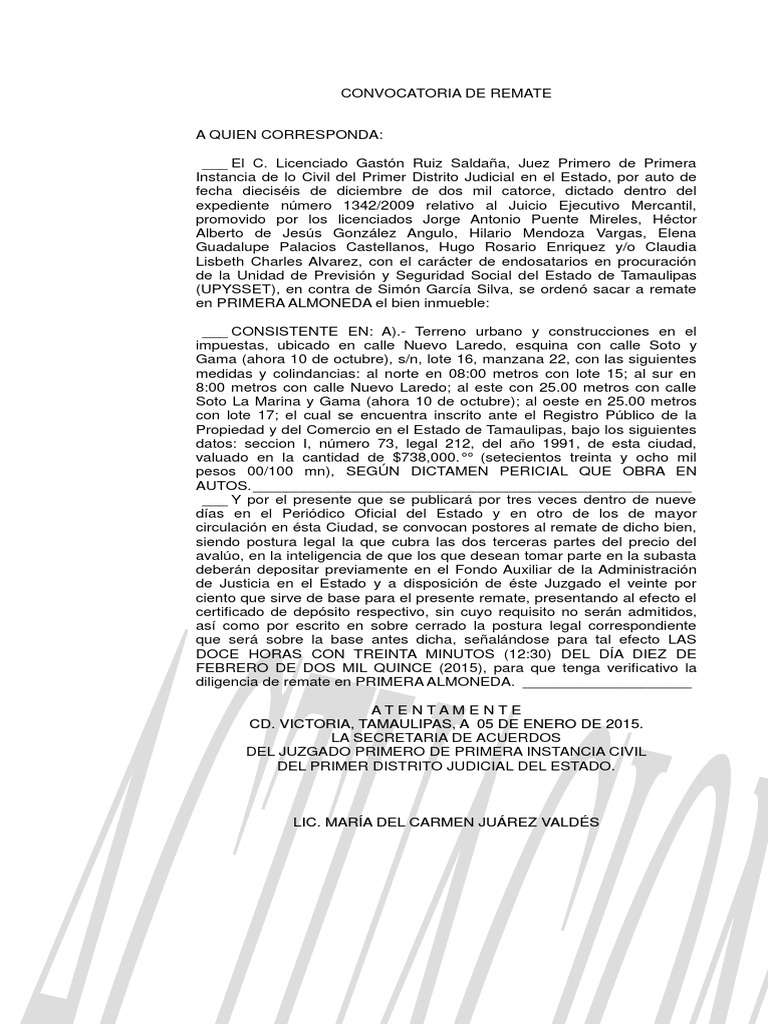 Ejemplo de Edicto | PDF | Política (general) | Gobierno