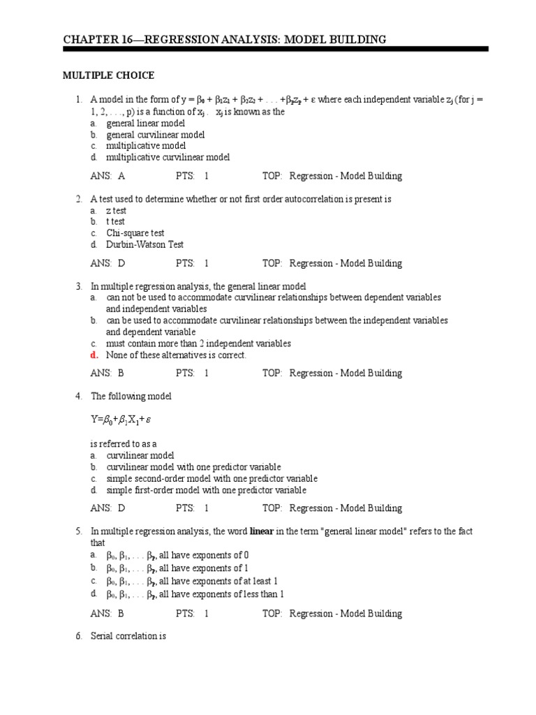 Regression Analysis and Model Building | PDF | Errors And Residuals ...