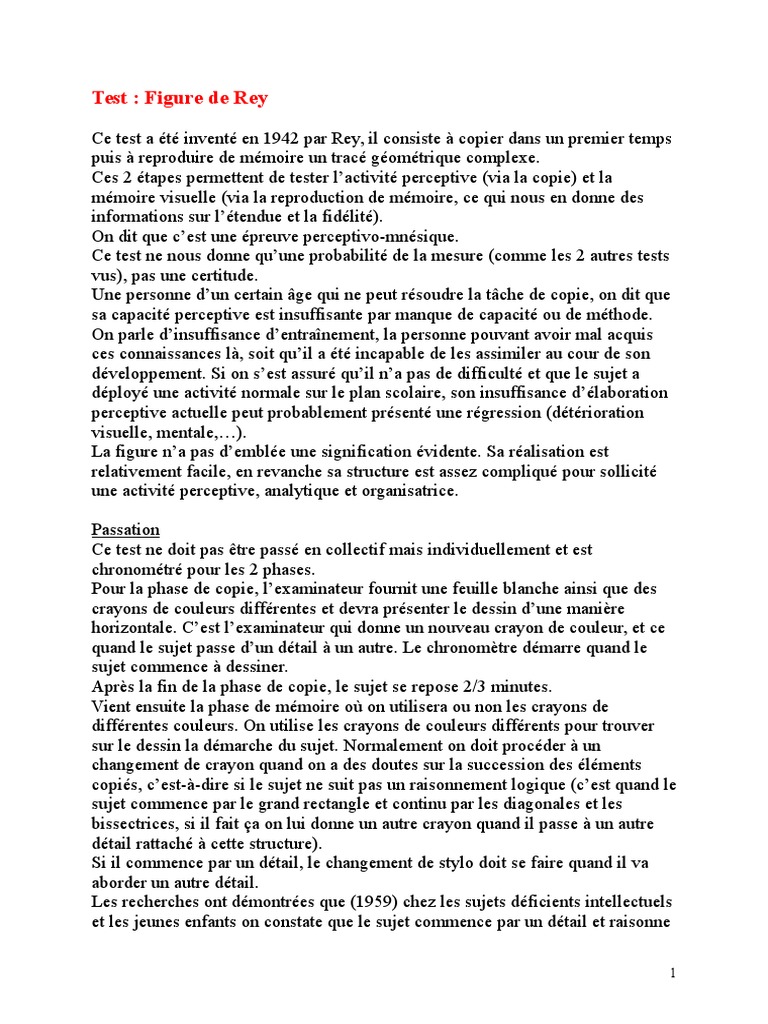 Chapitre4 - Test Figure de Rey | PDF | Mémoire | Dessin