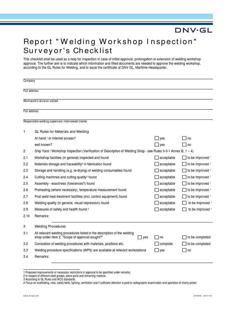 Welding Audit | Welding | Construction