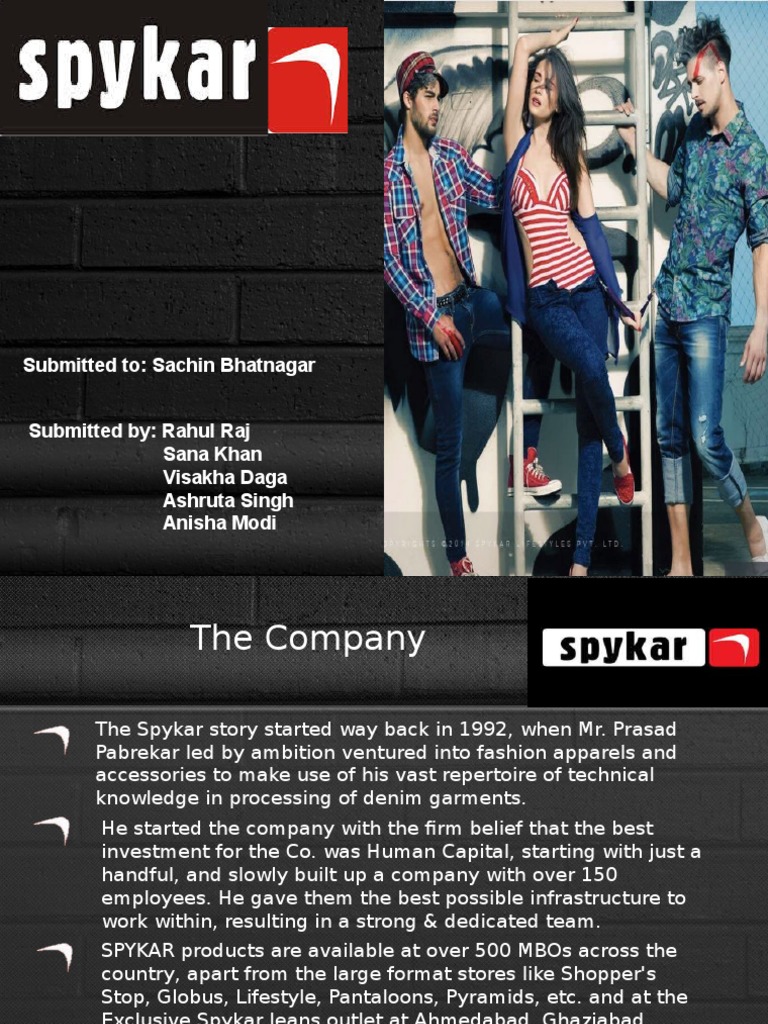 Spykar Presentation | PDF | Retail | Clothing