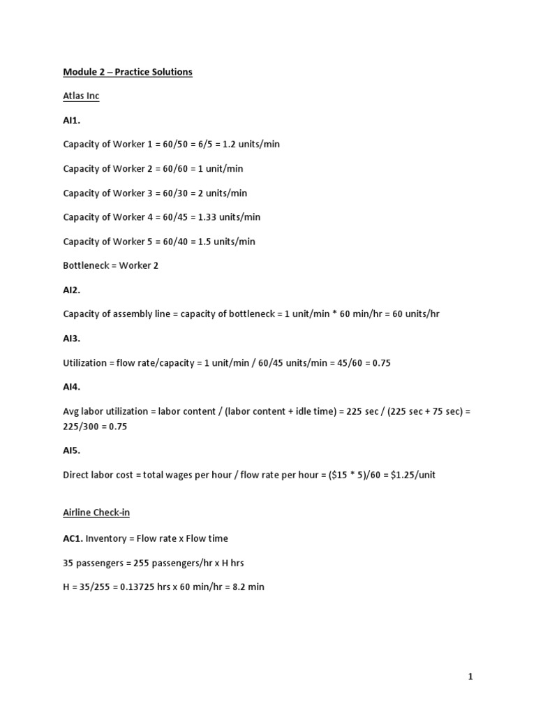 Module 2 Practice Solutions | PDF | Processes | Economics