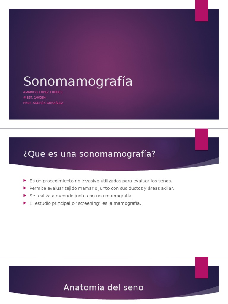 Sonomamografia | PDF | Pecho | Mamografía