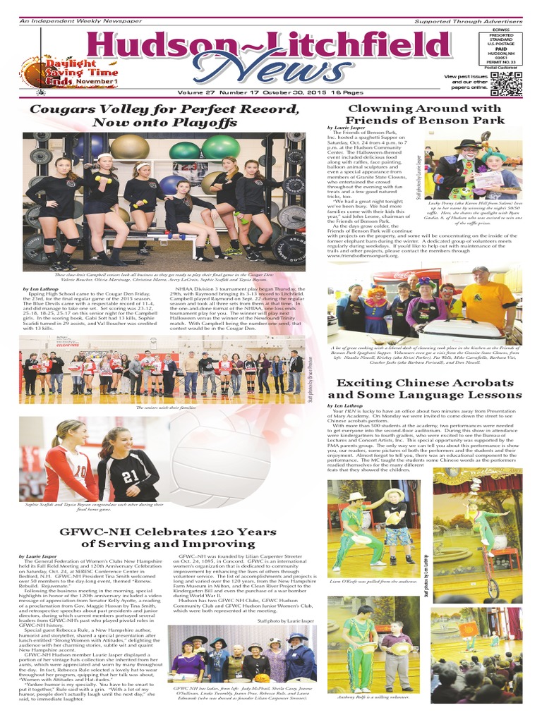 Hudson Litchfield News 10-30-2015 | PDF | Ships | Tropical Cyclones