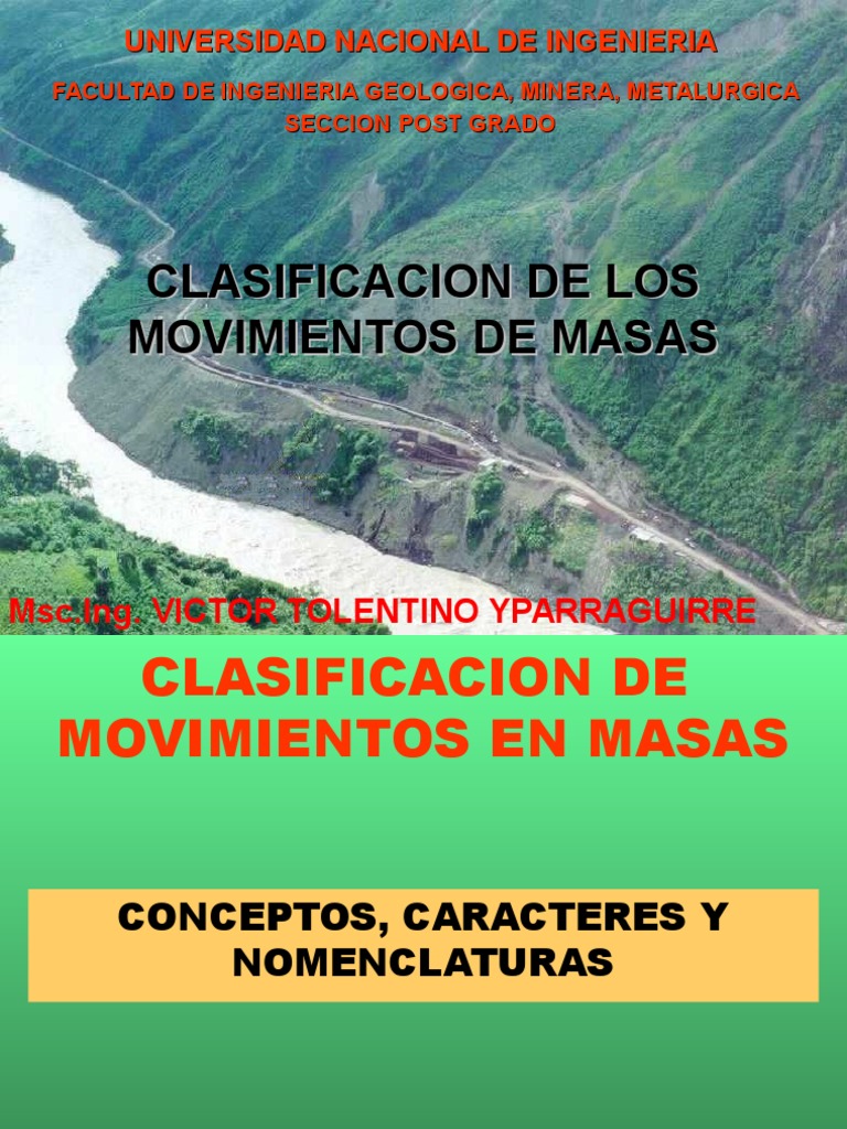Clasificacion Movimientos de Masas | PDF