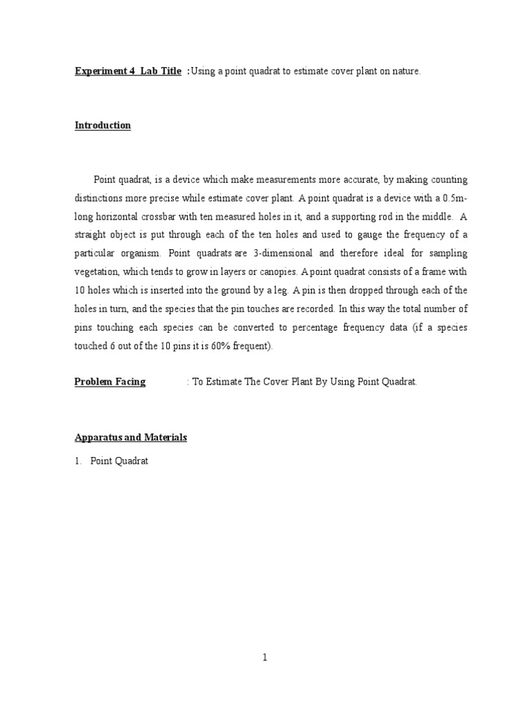 Lab4 Ecology | PDF | Leaf | Sampling (Statistics)