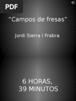 Jordi Sierra y Fabra y Su Obra Campos de Fresas | PDF | Autor