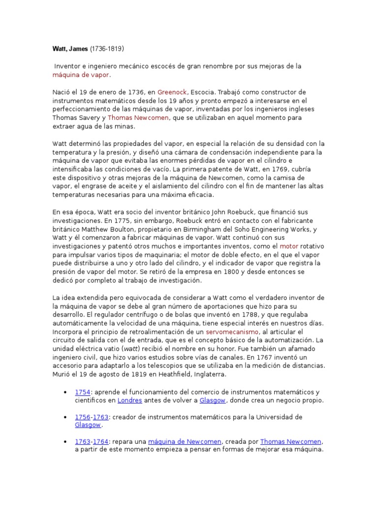 James Watt | PDF | James Watt | Vatio