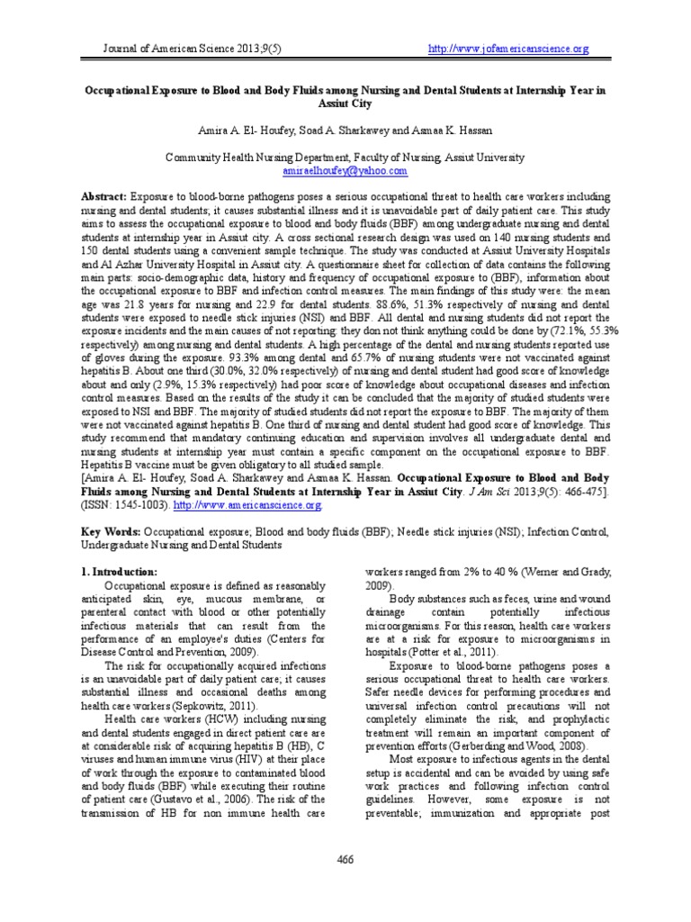 Sample Nursing Thesis | PDF | Infection Control | Infection