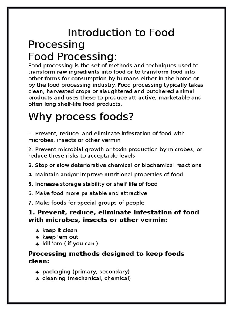 Food Processing | PDF | Antioxidant | Food Preservation